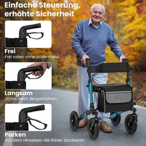 Costway Roller s pneumatikami, skládací a lehký s hliníkovým sedadlem do 140 kg
