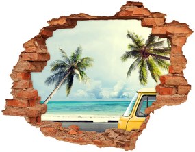 Wallmuralia Fototapeta díra na zeď Auto pláž 90x70 cm