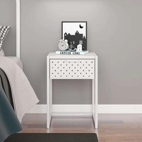 vidaXL Noční stolek 38 x 35 x 54 cm ocel [335886] Barva: Bílá