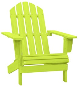 Zahradní židle Adirondack masivní jedlové dřevo zelená 315876