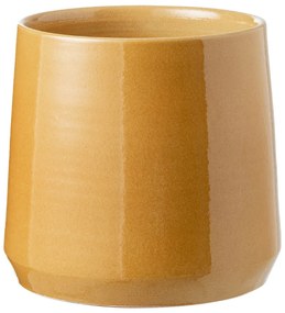 OnaDnes -20% Žlutý keramický květináč J-line Valen 26 cm