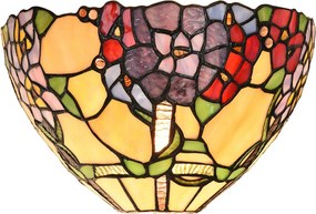Nástěnné světlo Tiffany s květy Violle - 30*15*18 cm E14/max 1*40W