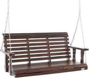 Dřevěná houpačka na verandu 1,4 m, houpačka na terasu na nádvoří a zahradu