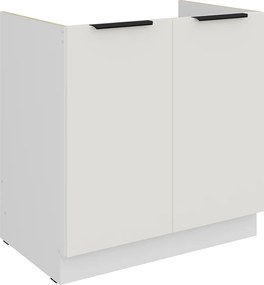 ARIA wh | dolní skříňka 80 ZL 2F dřezová | 80 cm | ANTI FINGERPRINT povrch | bílá