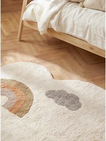 Krémový pratelný/ručně tkaný bavlněný dětský koberec 140x200 cm Snuggle Willy – Hanse Home