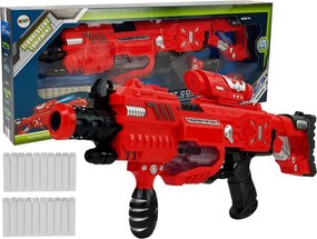 LEAN Toys Svítící pistole svítící ve tmě pěnové náboje zvuk dosah 45 m