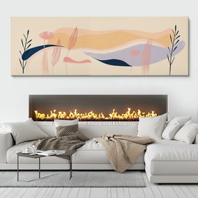 Obraz na plátně - BOHO louka FeelHappy.cz Velikost obrazu: 240 x 80 cm