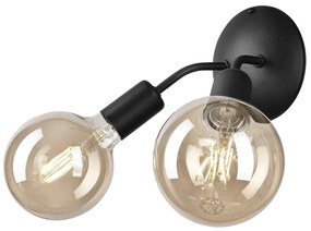 Černá nástěnná lampa LAMKUR Viggo
