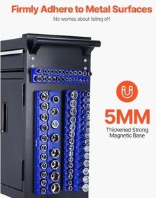 Magnetická sada organizérů zásuvek 6ks zásuvkových přihrádek Modrá a červená