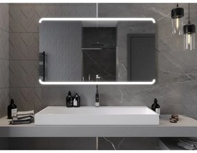 Mexen Nida podsvícené koupelnové zrcadlo 140 x 80 cm, LED 6000K, ventilátor - 9806-140-080-611-00