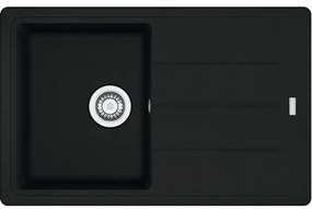 Franke Basis BFG 611-78 Granitový dřez s oboustraným odkapem, 78x50cm, černá mat, 114.0661.513