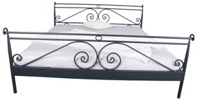 Nábytek ATIKA s.r.o. Kovová postel ARABELA Povrchová úprava: stříbrná RAL 9006, Rozměr: 80 x 200 cm
