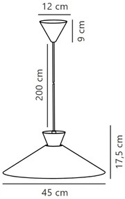 Nordlux - Lustr na lanku DIAL 1xE27/40W/230V pr. 45 cm černá