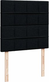 Box spring postel s matrací černá 90x200 cm textil 3291941