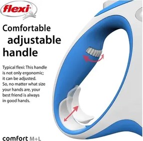 Flexi Comfort L pásek 8m modré / Vodítko
