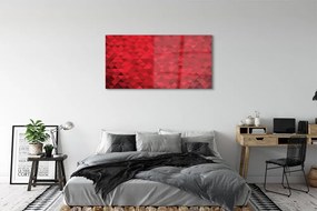 akrylový obraz Červené vzor trojúhelníky 125x50 cm