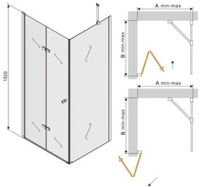 Sprchový kout MEXEN LIMA - 70x90 cm