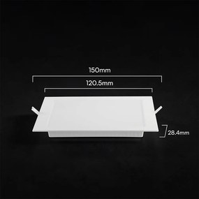 LED Solution Bílý vestavný LED panel hranatý 120 x 120mm 6W CCT Economy+ 104806