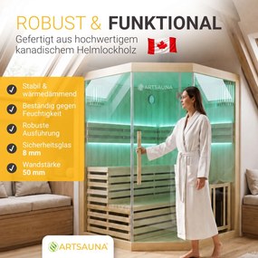 Artsauna Finská sauna Espoo 150 Premium pro 3 osoby