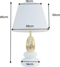 Designová stolní lampa Kaloosh 45 cm bílá