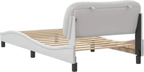 Rám postele bez matrace Hvar bílý 100x200 cm umělá kůže 3207982
