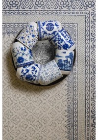 Porcelánový kalíšek na čaj s modrými ornamenty- 6x8 cm / 0,1L – 100 ml