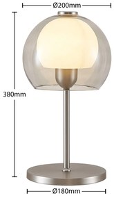 Lucande Kaiya stolní lampa se skleněným stínidlem