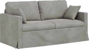 Set pohovek 2 ks Světle šedá samet 3407551