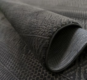 BE Koberec Zurich 1901 DARK GREY - šedý obdélníkový Rozměr: 60x100 cm