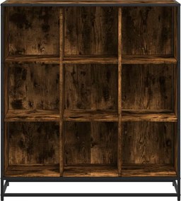 Knihovna kouřový dub 97,5x33x107,5 cm kompozitní dřevo a kov 3300862