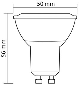 LED žárovka GU10 McLED 2,8W (25W) neutrální bílá (4000K), reflektor 110° ML-312.157.87.0