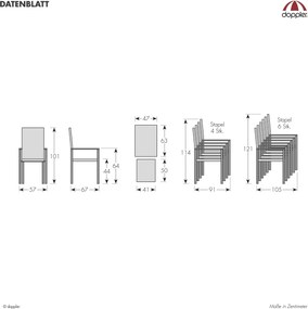 Doppler EXPERT stohovací zahradní křeslo