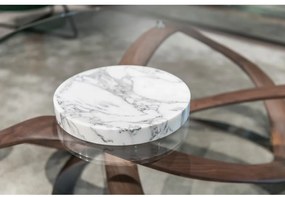 Luxusní mramorový odkládací podnos Pau Marble Calacatta Blanco 27cm