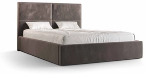 Manželská postel 160 cm Alfonso (hnědá) (s roštem a úložným prostorem). 1046804