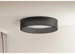 Duolla - LED Stropní svítidlo ROLLER RATTAN LED/24W/230V pr. 45 cm černá