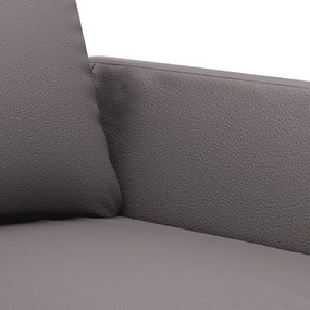 3dílná sedací souprava s poduškami šedá umělá kůže 3201742