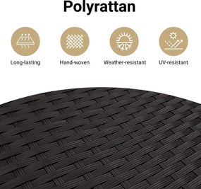 vidaXL Garáž pro robotickou sekačku 86x90x52/57 cm polyratan [365404] Barva: Černá