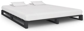Rám postele z palet šedý masivní borovice 200 x 200 cm