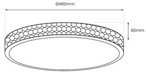 Stropní LED svítidlo Shiny, 1x LED 34w, 4000k, am