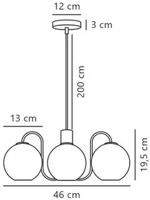 Nordlux - Lustr na lanku FRANCA 4xE14/40W/230V