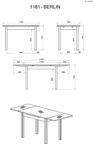 Jídelní set - komplet rohová lavice SOFIE 165x125 cm + stůl MADRID a 2 ks židle RINGO, AKCE český výrobek