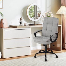 Costway Ergonomická kancelářská židle s područkami a kolečky Výškově