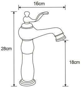 Mexen Vela vysoká umyvadlová baterie, černá, 744510-70