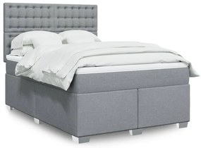Box spring postel s matrací světle šedá 160 x 200 cm textil 3292853