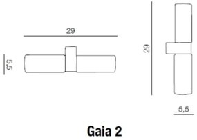 Designové nástěnné svítidlo Gaia 2