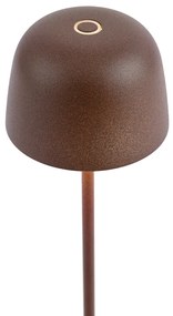 Stolní lampa rezavě hnědá vč. LED dobíjecí s nabíjecí stanicí IP65 - Raika