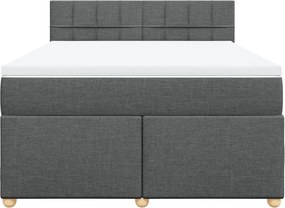 Box spring postel s matrací tmavě šedá 160x200 cm textil 3286732