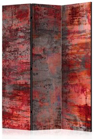 Paraván Red Metal Dekorhome 135x172 cm (3-dílný)