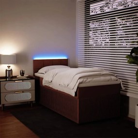 Box spring postel s matrací růžová 100x200 cm samet 3289967