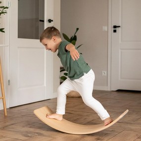 Houpačka Montessori Balance Board pro děti Scandi růžová